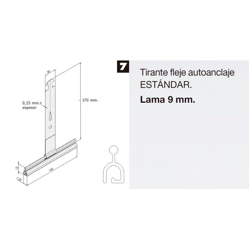 Tirante Persiana Autoanclaje Standar 117 WOLFPACK LINEA PROFESIONAL