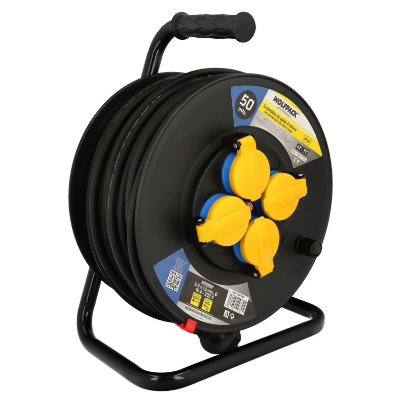 Extensible Industrial 50 metros Protección IP44 Con Tapas, Extensible ...